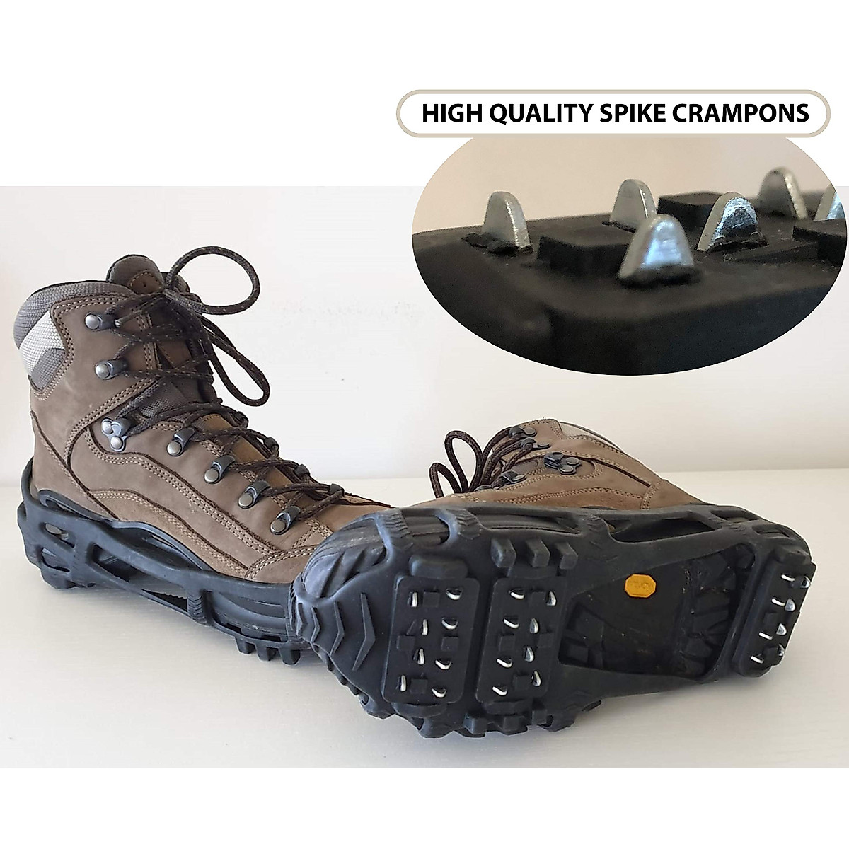 Limm Crampons Ice Traction Cleats Large - Lightweight Snow Cleats for Walking on Snow & Ice - Anti Slip Shoe Grips Quickly & Easily Over Footwear - Portable Ice Grippers for Shoes & Boots