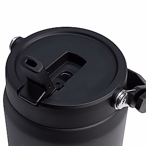 Stanley IceFlow 2.0 Flip Straw Jug with Handle 40 oz | Twist On Lid and Flip Up Straw | Leakproof for Travel and Sports | Insulated Stainless Steel | BPA-Free | Black 2.0