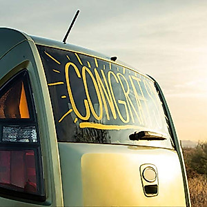 Glass Pen Window Marker: Jumbo Liquid Chalk Window Markers for Glass Washable, Car Marker or Mirror Paint Pen - Car Windows, Mirror, Storefront Windows, Parade & Party, Holiday (5 Pens - Wide Tip)