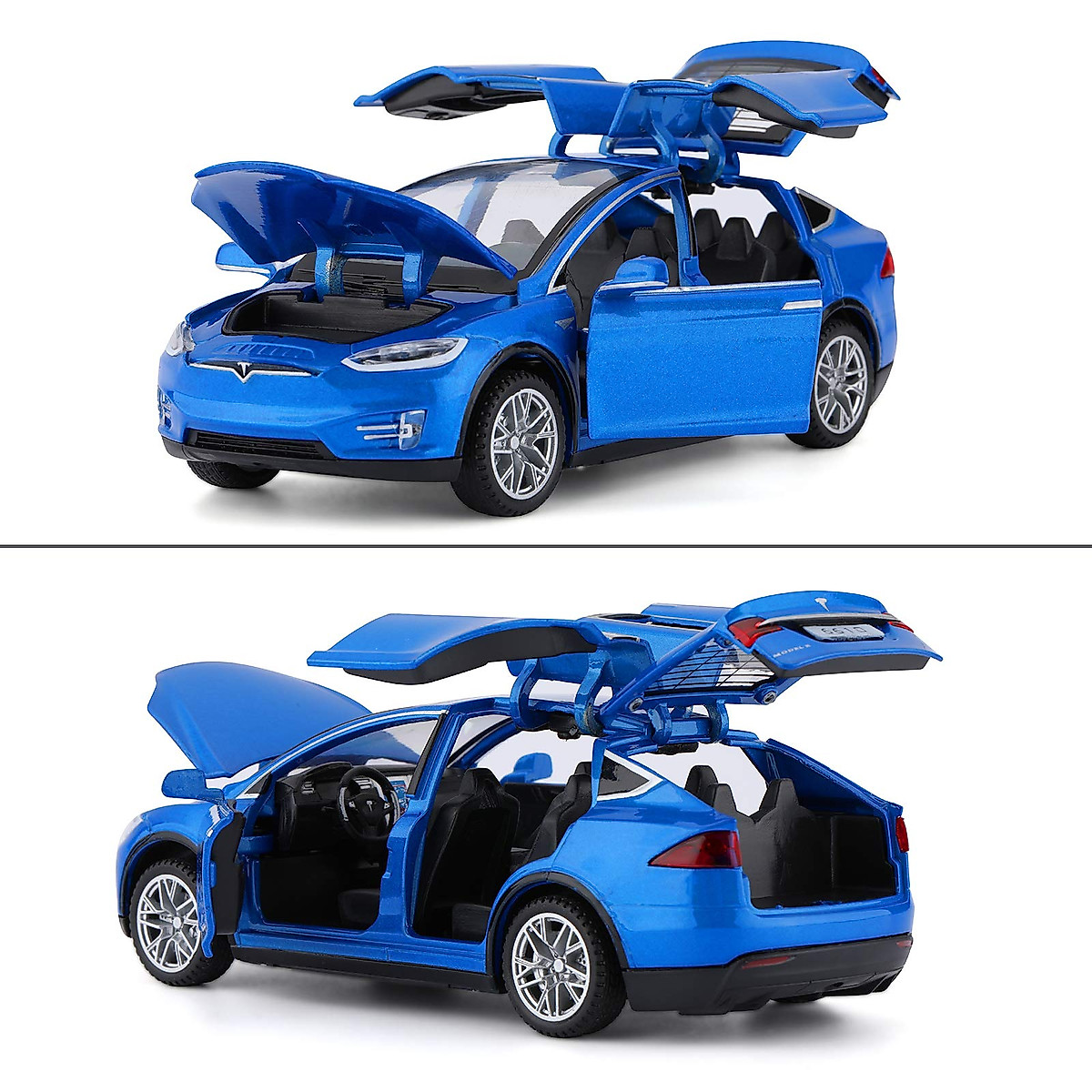 Diecast Toy Car Model X,Zinc Alloy Casting Pull Back Vehicles,1:32 Scale for 4 to 12 Years Old Toddlers Kids Toy Gift - with Lights and Music