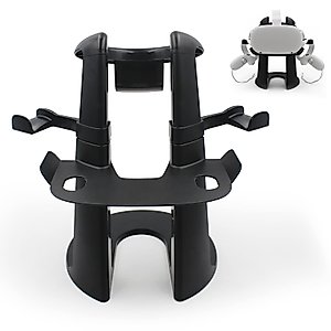 NexiGo VR Stand with Controller Holder for Oculus Quest, VR Headset Display and Controller Mount Station for Oculus Quest 1/2, Oculus Rift S, Oculus Rift, Black