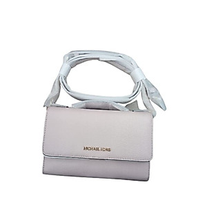 Michael Kors Jet Set Travel Snap Closure Multifunction Phone Case/Holder Crossbody Bag (Powder Blush)