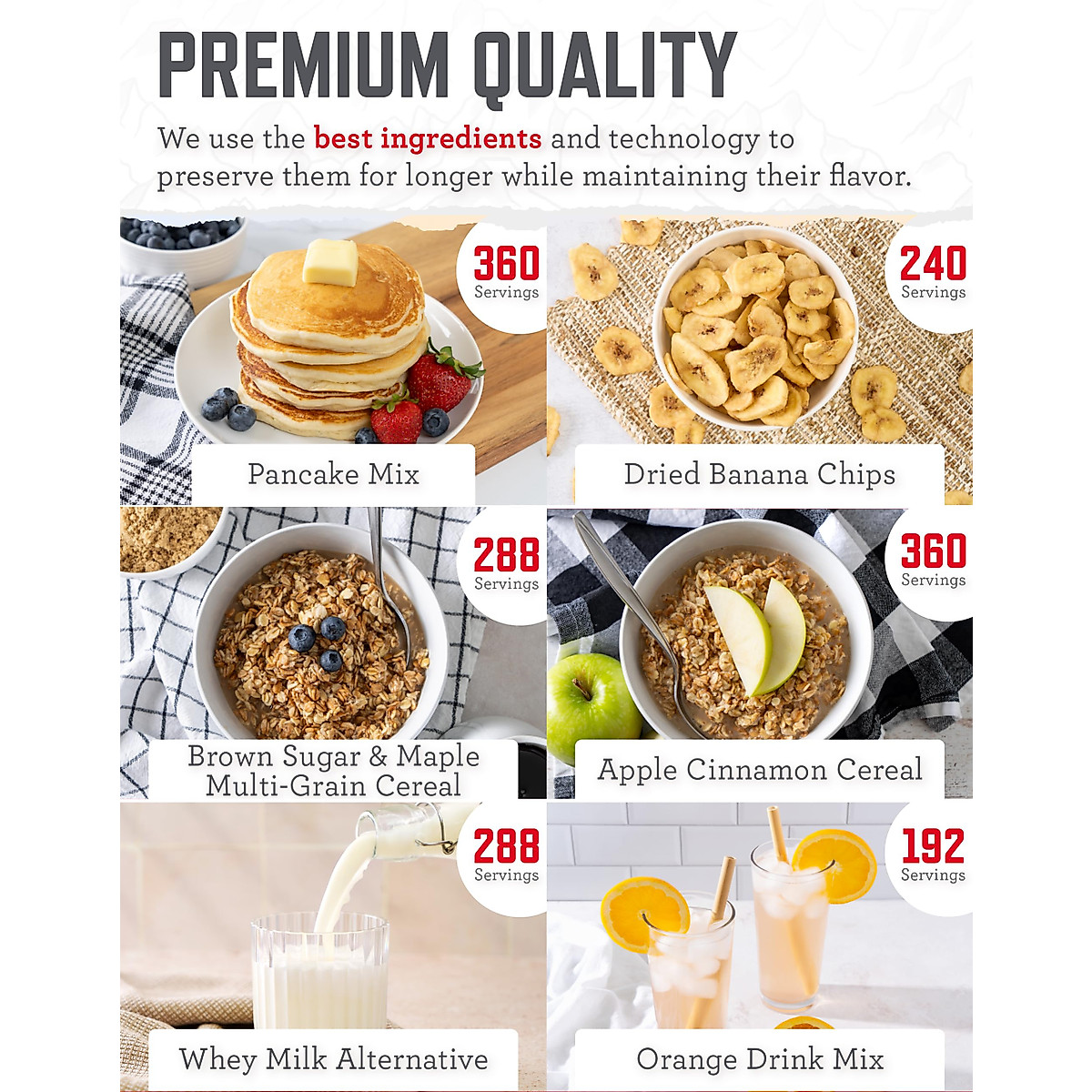 READYWISE- 1 Year, Emergency Food Supply, 3,576 Servings, 24 Buckets, Freeze-Dried, MRE, Camping, Hiking, Survival, Adventure Meal, 25-Year Shelf Life