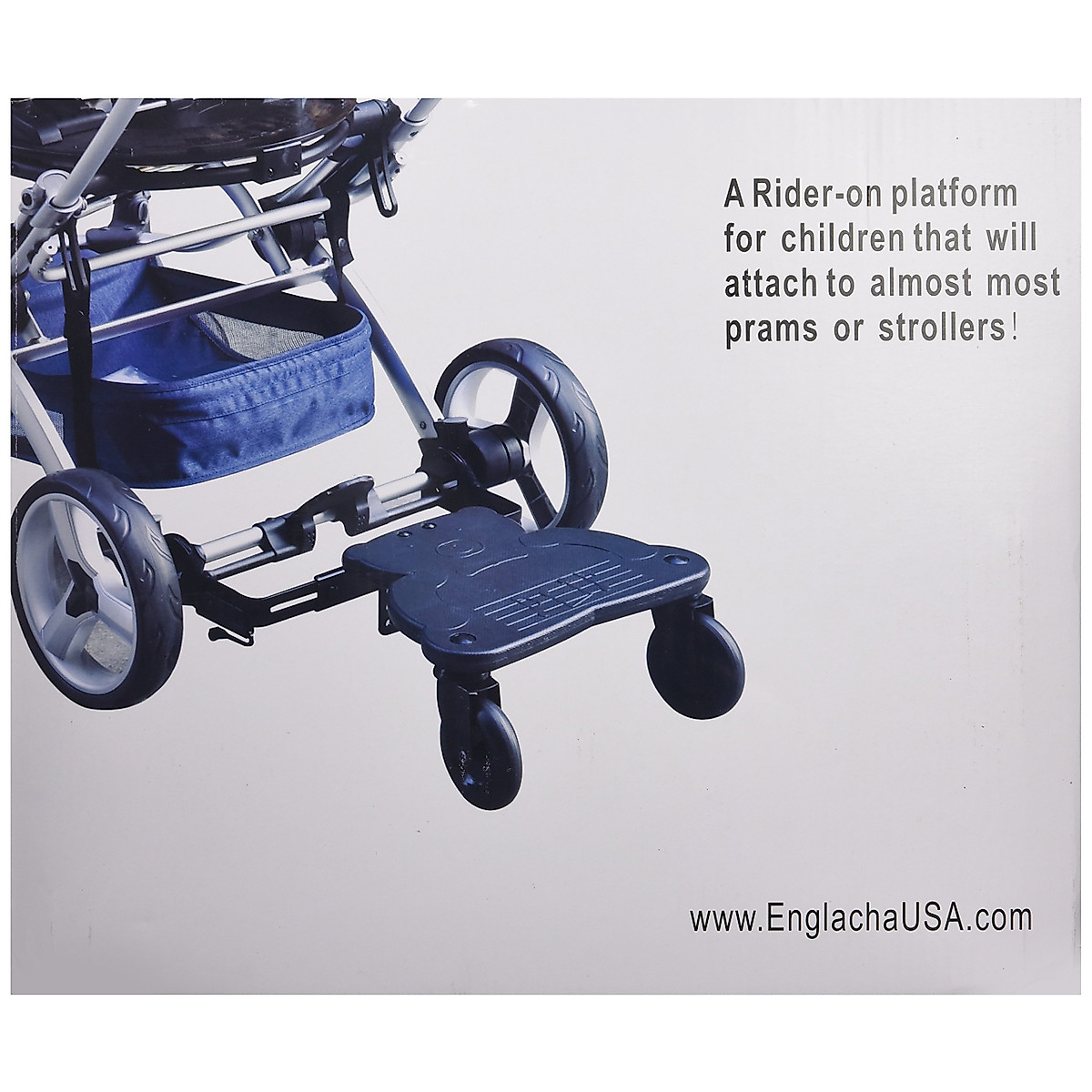 Englacha Easy Rider Trailer - Standing Platform - Quick and Easy to Use - Designed for Safety, Blue