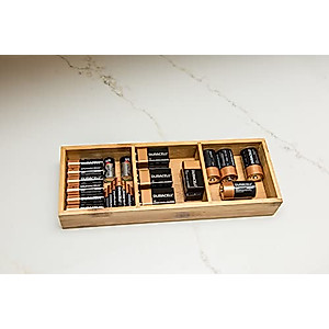 Lipper International 823 Bamboo Wood 3-Compartment Organizer Tray, 11 5/8" x 4 1/8" x 1 3/4"