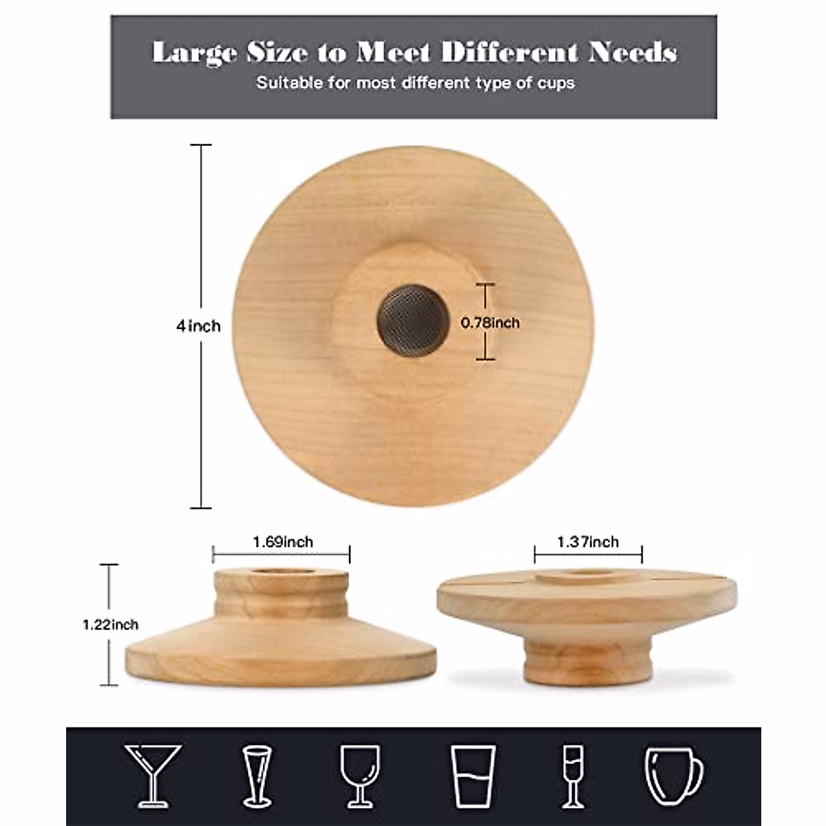 Drink Smoker Kit with Cherry Wood Chips, Old Fashioned Drink Smoker for Smoked Drink and Food, Best Gift for Father, Husband, and Cocktail Lovers