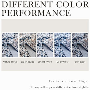 Lbris Washable 8x10 Rugs - Non-Slip Area Rugs for Living Room, Dining Room, Bedroom - Soft Thick Non-Shedding Stain Resistant Faux Wool Large Vintage Farmhouse Area Rugs