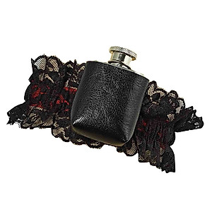 Forum Novelties Womens Roaring 20's Gangster Girl Garter and Flask Costume Accessory, Black, One Size US