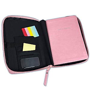 Biblia Letra Grande para Mujer con Cierre y Forro Organizador RV 1960 rosado con indice - My Organizer Bible