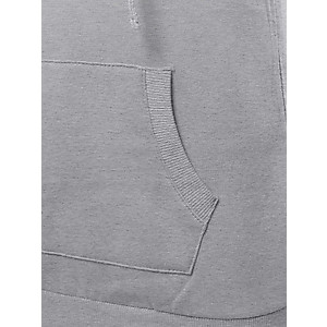 Awesome21 Casual Raglan Long Sleeve Pocket Long-Line Hoodie Heather Gray S