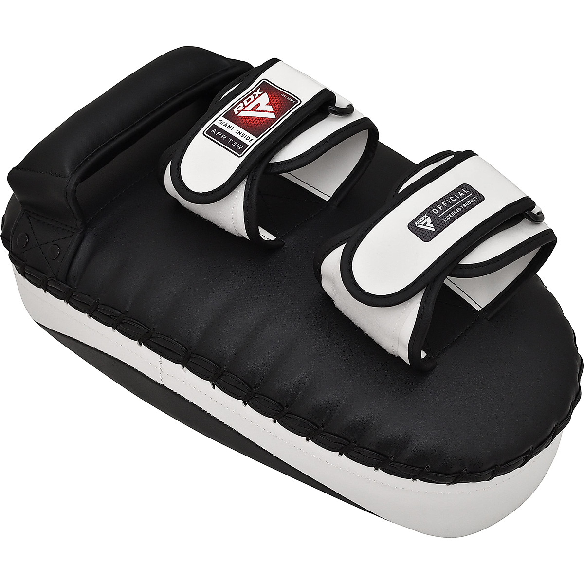 RDX Thai Pads for Kickboxing Muay Thai with Solid Handle Grip, Maya Hide Leather Curved Strike Shield for Boxing MMA Taekwondo Martial Arts, Training Combat Sports Knees Elbows Kicks Punches