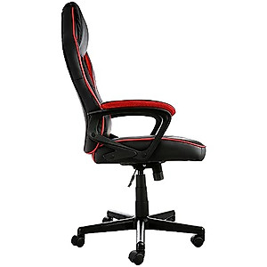 Elama Adjustable Swivel Base Office/Gaming Chair (Red)