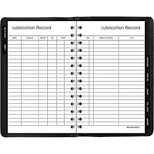 AT-A-GLANCE Auto Mileage Log Record Book, 3.75 x 6.12 Inches, Black (AAG8013505)