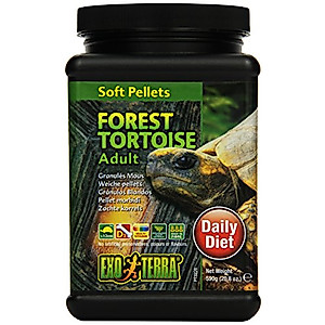 Exo Terra Forest Tortoise Food, Soft Pellets for Reptiles, Adult, 20.8 Oz., PT3226