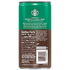 Starbucks Doubleshot, Salted Caramel, 6.5 Ounce, 12 Count (Packaging May Vary)