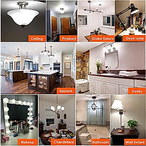 LEOOLS E26 Edison Bulb 6W Equivalent E26 LED Bulb 60 Watt Dimmable 4000K E26 Light Bulb AC120V Neutral White 600lm Flame Wrinkle Glass LED Bulb for Pendant,Porch,Ceiling Fan and Lantern Lamp,Pack of 6