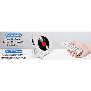 Wall CD Player,Upgraded(KC809),ROADOM CD Players for Home,Bluetooth Speakers & FM Radio with LCD Screen,Wall Mounted CD Player with IR Remote Control, Supports CD/Bluetooth/FM Radio/U Disk/SD Card/AUX