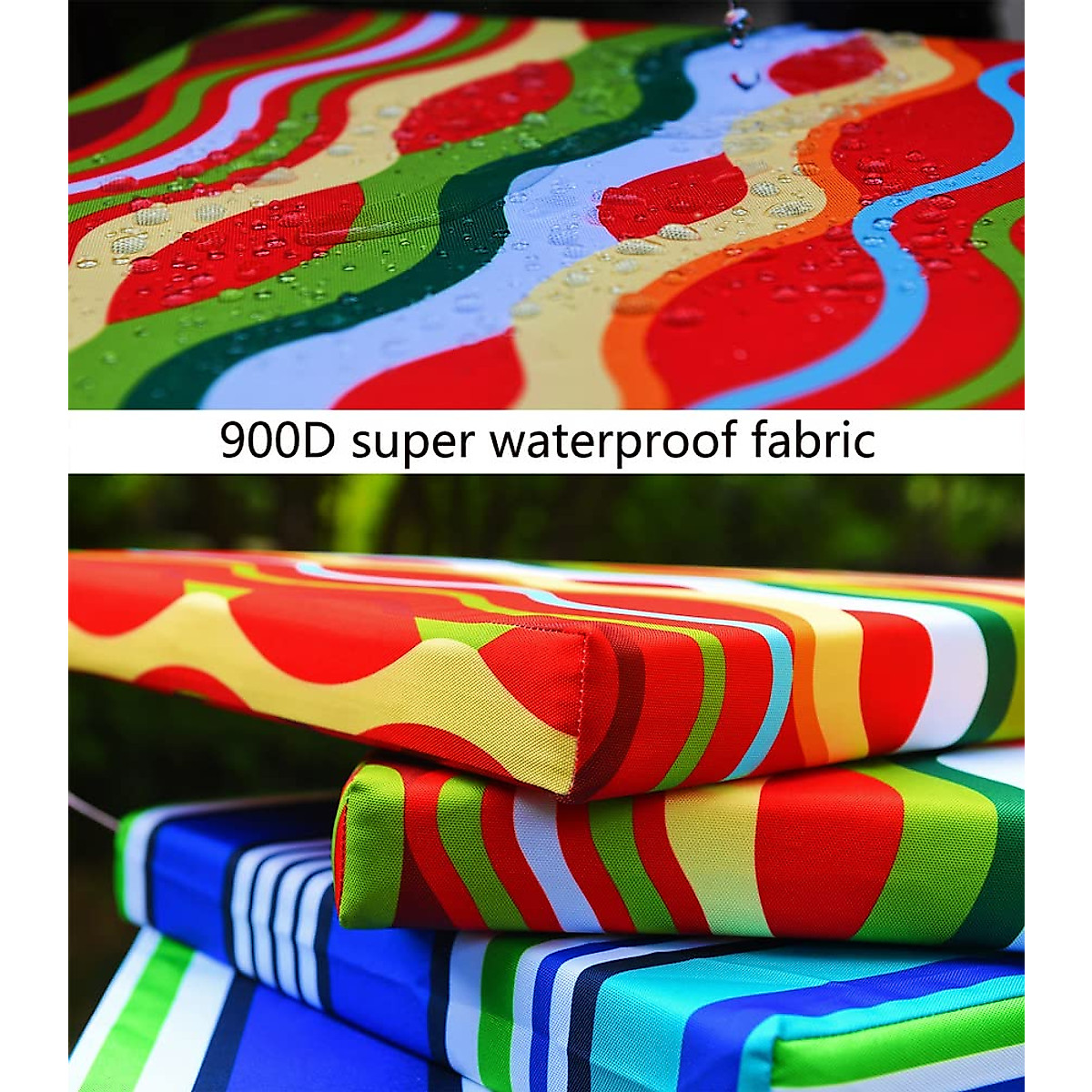 Patio Garden Outdoor Bench Cushion Water-Resistant 47x17x2 Inch Bench Seat Cushion Cushions For Garden Chairs Thickened Sponge Filling Swing Cushion/Rocking Chair Cushions/Patio Loveseat Cushion