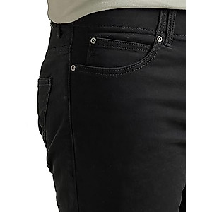 Lee Men's Extreme Motion Slim Straight Jean Black 36W x 30L