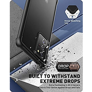 Clayco Forza Series Case for Samsung Galaxy Note 20 Ultra, Built-in Screen Protector Compatible with Fingerprint ID, Full-Body Rugged Cover, 6.9 inch, 2020 Release (Black)