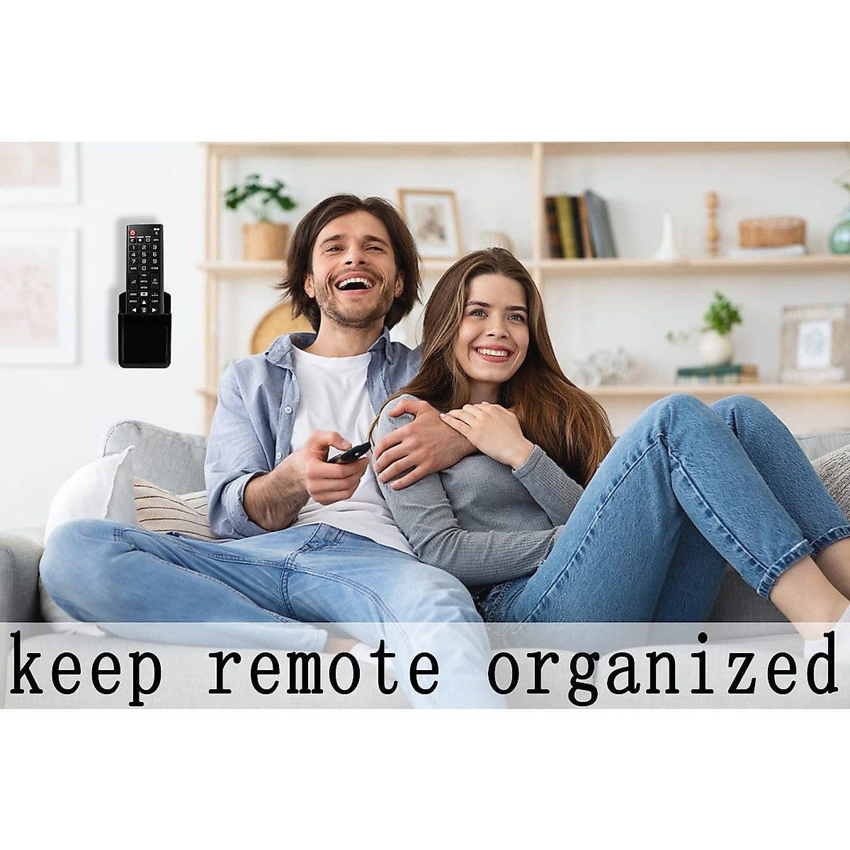 KYIEN Pack of 2 Self Adhesive TV Air Conditioner Remote Control Holder Wall Mount Storage Box Organizer