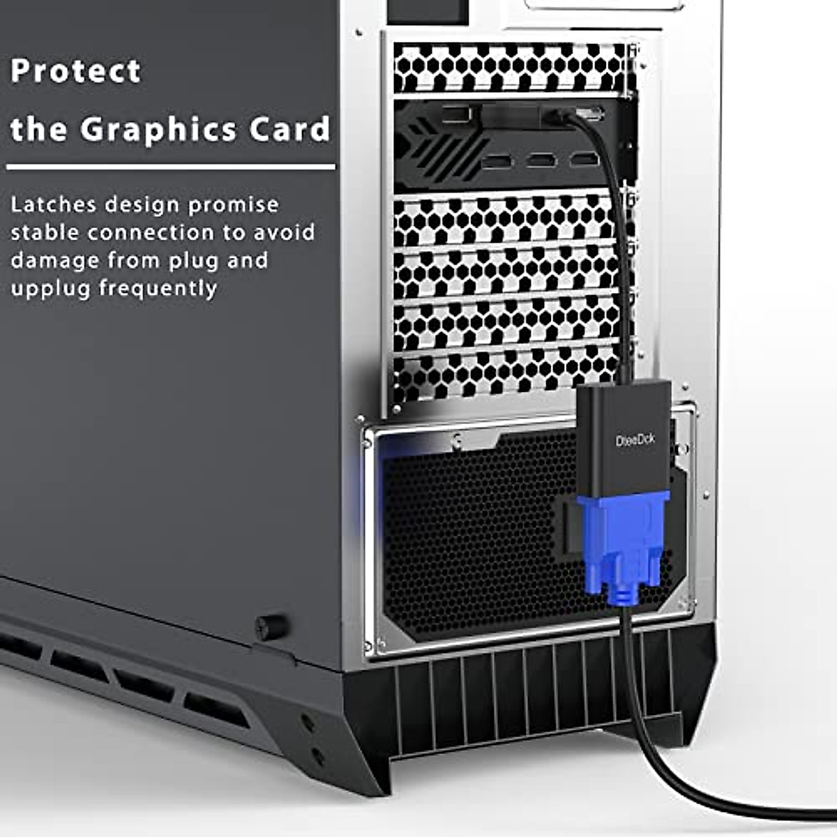 DteeDck DisplayPort to DVI, DP Display Port to DVI Adapter Cable Male to Female for Connect Desktop Laptop to Monitor Display Projector HDTV