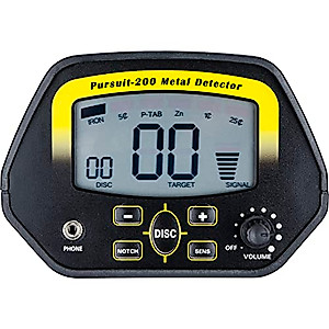 Barska Winbest Pursuit-200 Metal Detector Field Kit with LCD Display, Wand Detector, Headphone, Shovel, and Soft Case