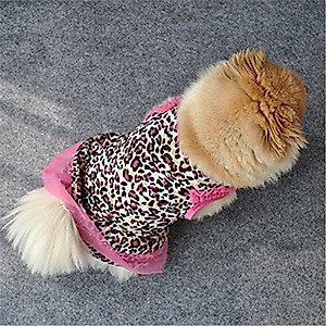 Cat Pet Puppy Summer Pet Clothes Dress Dog Apparel Small Cute Leopard Pet Clothes Emotional Support Dog Small Breed