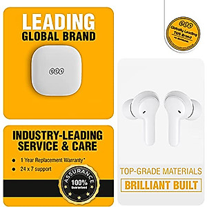 QCY T13 True Wireless Earbuds Bluetooth 5.1 Headphones Touch Control with Charging Case Waterproof Stereo Earphones in-Ear Built-in Mic Headset 40H Playtime (White)