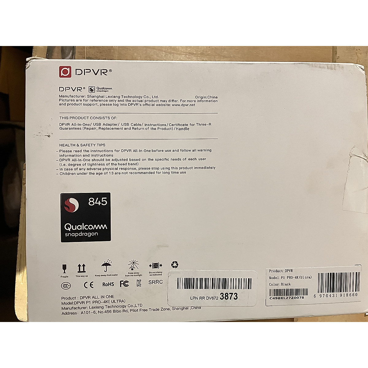 DPVR P1 Ultra 4K Standalone VR Headset, Used All-in-one VR Headset, Shipped from Overseas Warehouses in The US
