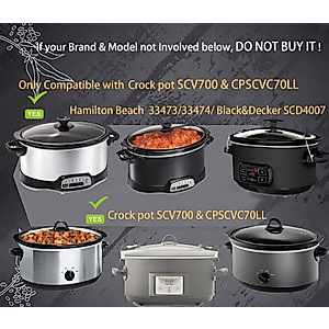 7 QT Slow Cooker Oval Glass Lid