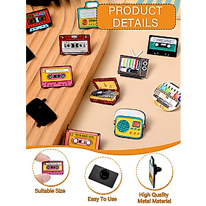 XunYee 12 Pcs Backpack Pins Cute Pins for Men Women Lapel Badges Pins for Jackets Shirts Hat Aesthetic Vintage Brooches Pin(Music Backpack)