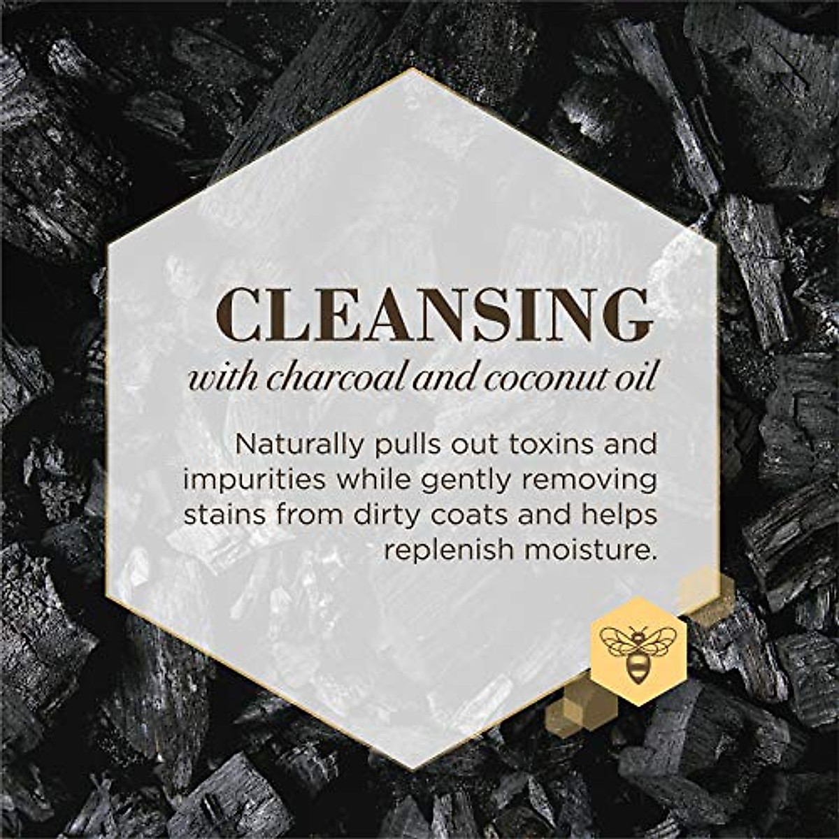 Burt's Bees for Pets Care Plus+ Naturally Derived Deep Cleansing Charcoal & Coconut Oil Shampoo - Dog Shampoo to Naturally Derivedly Purify and Replenish Dog's Skin & Coat - Made in USA, 16 Oz