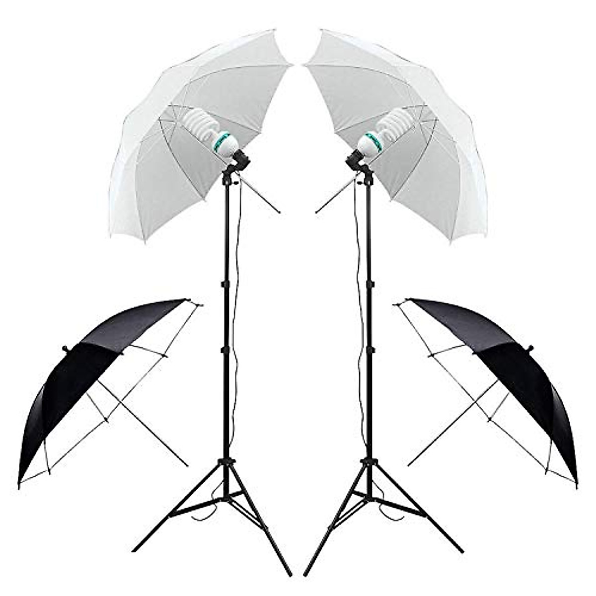 YISITONG Photography Video Studio Lighting Kit Softbox Umbrella Continuous Lighting Set with 4 Backdrops 6.2ft x 10ft Background Stand Support System for Photo Studio Product Portrait Video Shooting