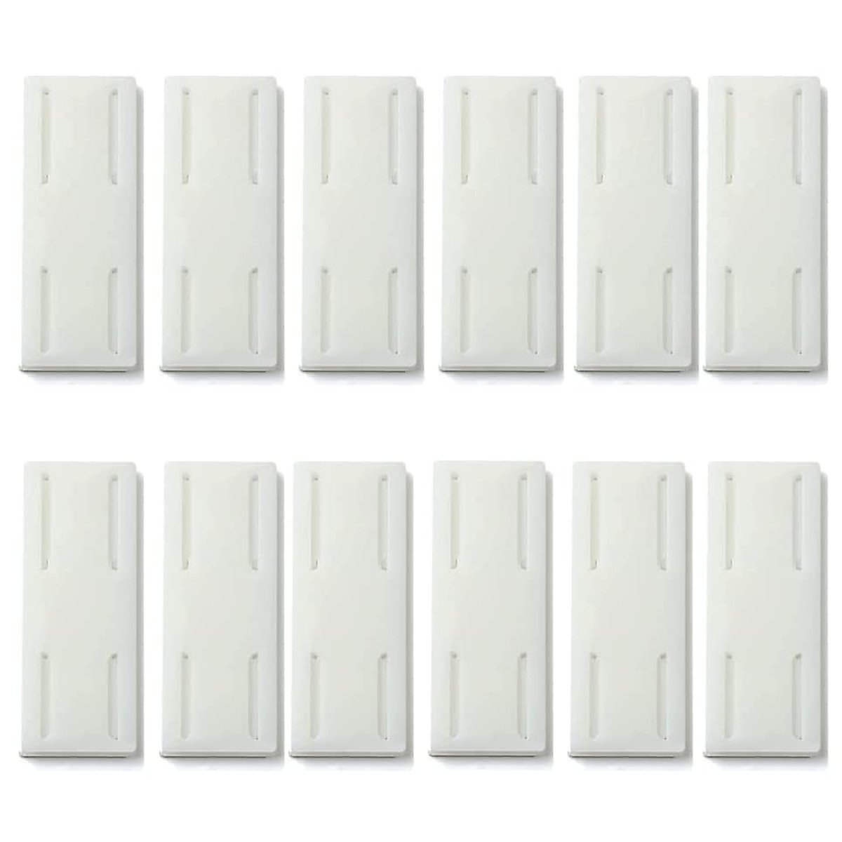 12 Pack Self-Adhesive Desktop Socket Fixer, Adhesive Punch Free Socket Holder Cable Management Punch Free Surge Protector, Desktop Mountable Plug-in Socket Fixer Bracket Stand (12pc-e)