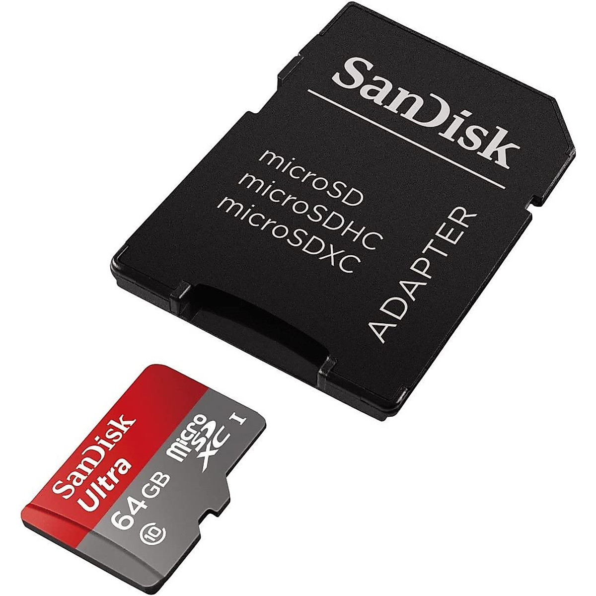 SanDisk Ultra 64GB UHS-I/Class 10 Micro SDXC Memory Card With Adapter- SDSDQUAN-064G-G4A [Old Version]