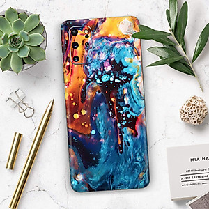 DesignSkinz Blurred Abstract Flow V12 Protective Vinyl Decal Wrap Skin Cover Compatible with The Samsung Galaxy S20 (Screen Trim & Back Glass Skin)