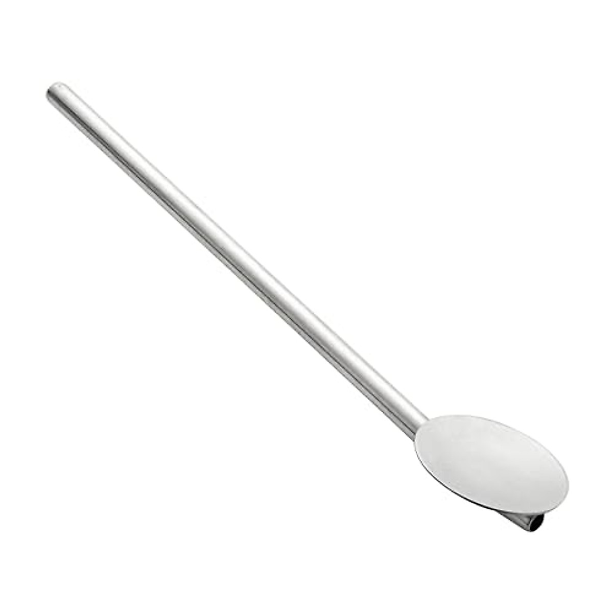 Restaurantware Bar Lux 5 Inch Spoon Straws 2 Food-Grade Reusable Cocktail Straws - Built-In Spoon Dishwashable Stainless Steel Cocktail Spoons For Drinking And Stirring