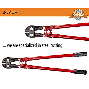 KANCA Bolt Cutter BC-7, Drop-Forged Metal Cutter and Steel Cutter, 18'' INCH Cutting Capacity 7 MM, Hand Tools & Home Improvement, Heavy Duty Cutter, Red Colour