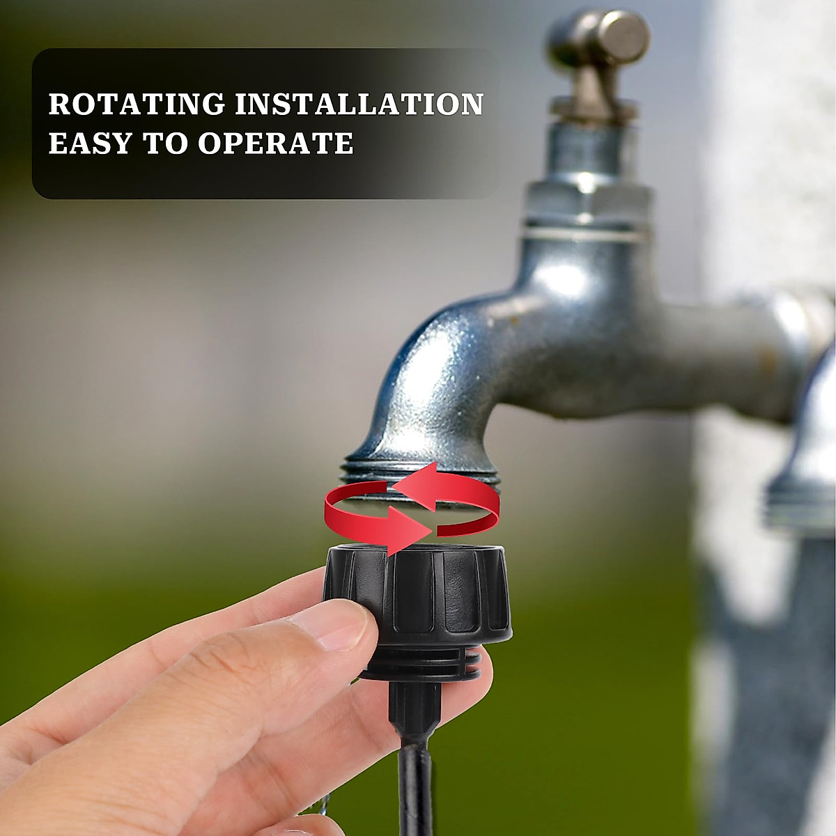 5 Pack 1/4 Inch Drip Irrigation Tubing to Faucet/Garden Hose Adapter Drip Irrigation Hose Connectors 3/4" Garden Hose to 1/4" Drip Tubing Drip System Parts Garden Hose Quick Connect Fittings