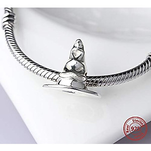 Eva's Collection "Witch Magic Hat" Bead Sterling Charm Fits Popular Charm Bracelets & Necklaces