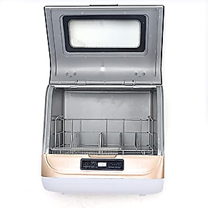 Portable Countertop Dishwasher, Large Capacity Compact Size Dish Washing Machine 4 Wash Programs Display Automatic Dishwashing for Apartments, Dorms & RVs