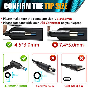 135W 19.5V 6.9A AC Adapter Laptop Charger Compatible with HP Spectre x360 15t-df100 CTO,HP Pavilion Gaming 15 17 ec0013dx 15-ec0751ms L15534-001 TPN-DA11 TPN-CA13 Ac Adapter Power Cord