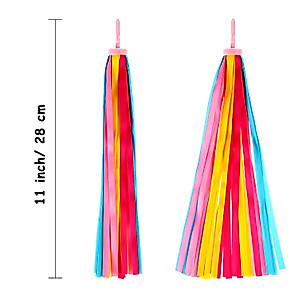 Zonon 6 Pairs Kid Bike Handlebar Streamers Bicycle Tassel Ribbon Scooter Bike Handlebar Streamer Bicycle Grips Tassel Decoration for Boys and Girls