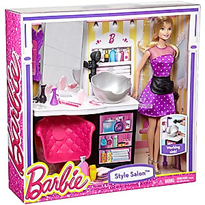Ever After High CMM55 Barbie Malibu Ave Salon with Barbie Doll Playset