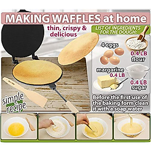 Waffle Maker round form Non-stick Cookies Pastry