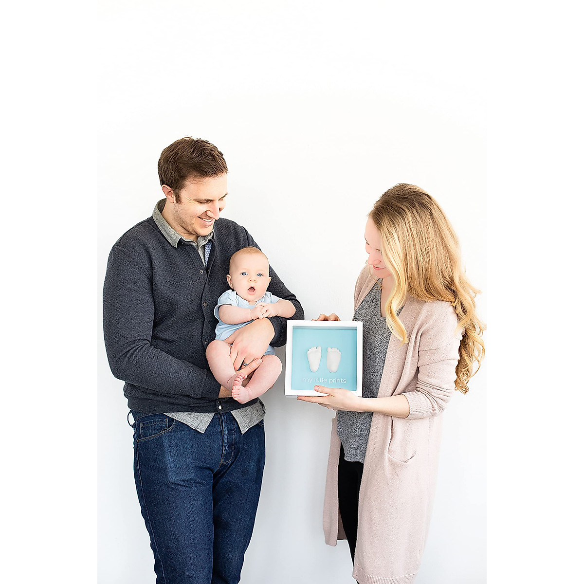 Pearhead Baby Hand and Foot Casting Kit, Newborn Keepsake Frame for Baby Girl or Boy