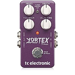 TC Electronic VORTEX FLANGER Outstanding TonePrint-Enabled Flanger Pedal with 2 Built-In Flanger Modes, Deep Control and Stereo I/O