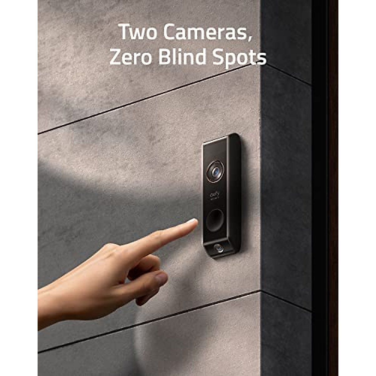 eufy Security Video Doorbell S330 (Battery-Powered) add-on, Security Camera, Dual Motion Detection, Package Detection, 2K HD, Family Recognition, No Monthly Fee, Motion Only Alert