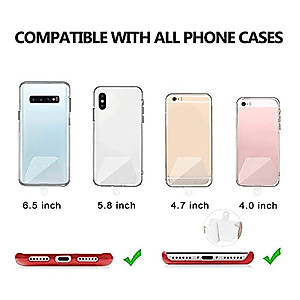 COCASES 4 Pack Phone Tether Tab, Phone Strap Connector for Cell Phone Safety Lanyard Patch (White x4)
